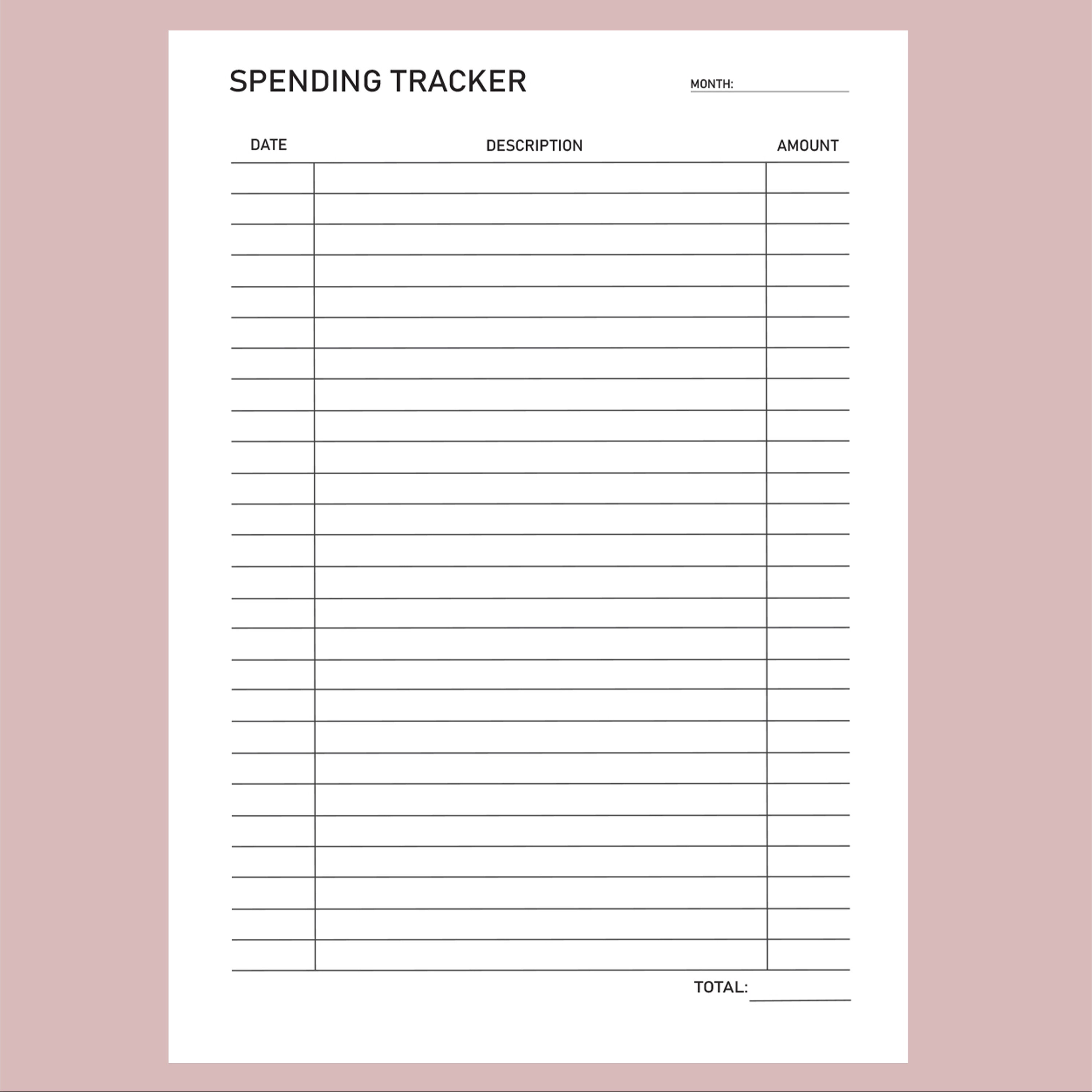 Spending Tracker, Expense Tracker Printable, Expense Tracker, Budget ...