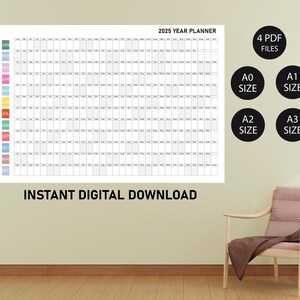 Wall Calendar 2025, Block Planner 2025, Minimalist Wall Planner ...