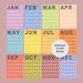 Large Monthly Wall Planner Printable Bright, Pastel Wall Calendar 2025 ...