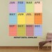 Large Monthly Wall Planner Printable Bright, Pastel Wall Calendar 2025 ...