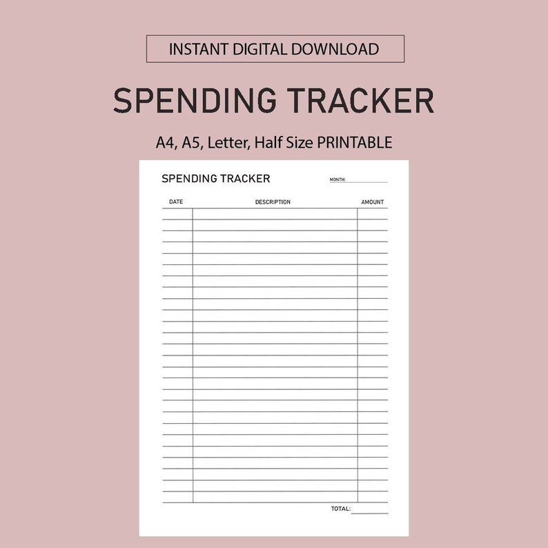 Spending Tracker, Expense Tracker Printable, Expense Tracker, Budget ...