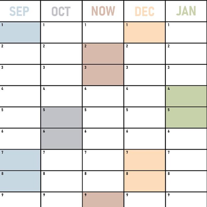 Wall Calendar 2024-2025 September Start, School Year Calendar, Academic ...