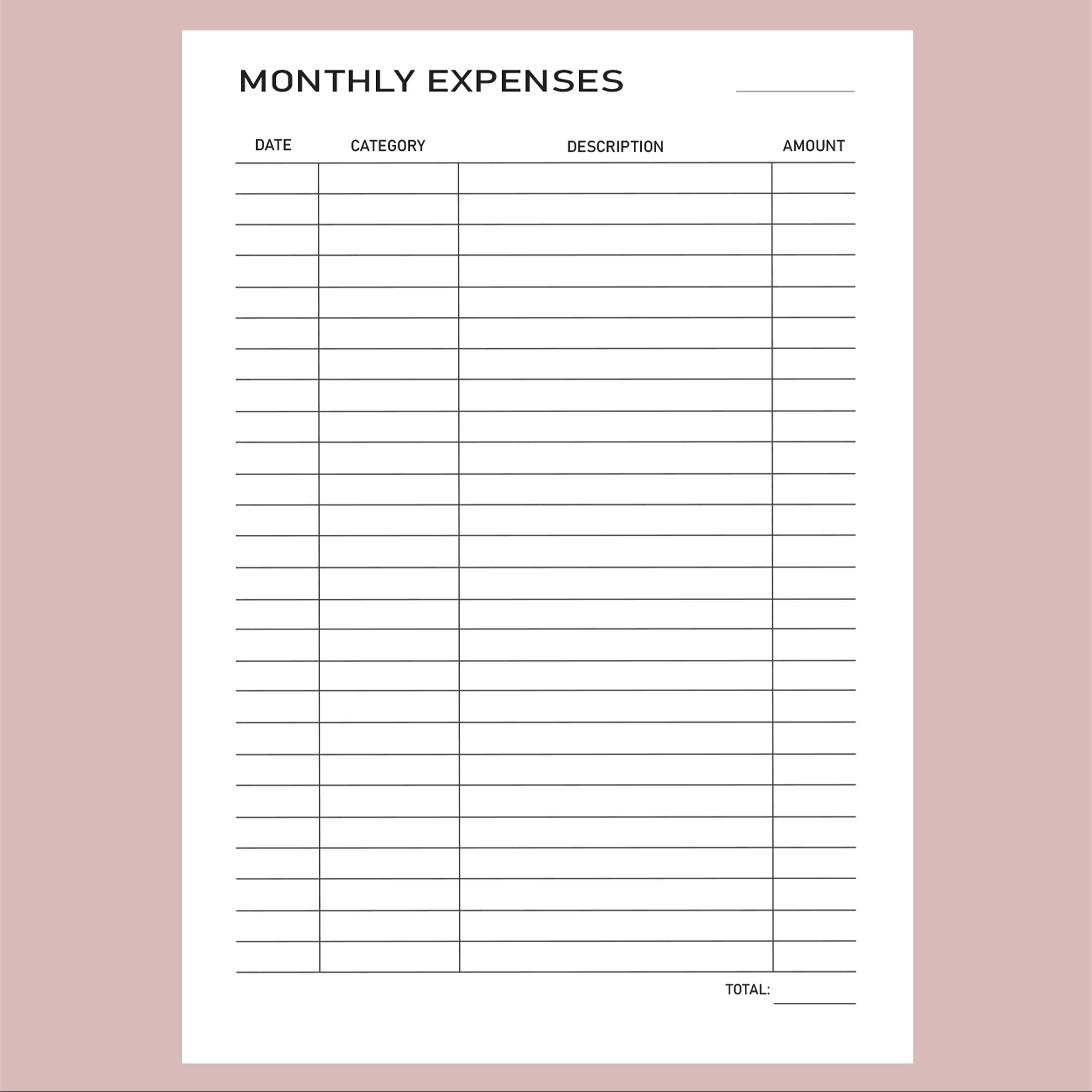 Monthly Expense Tracker Printable, Expense Tracker, Budget Planner ...