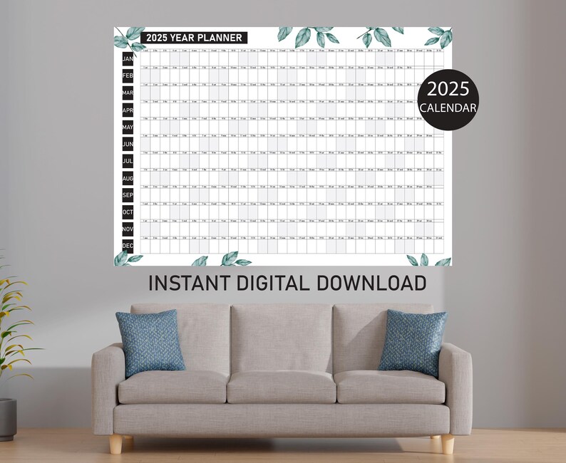 Wall Calendar 2025, Block Planner 2025, Minimalist Wall Planner ...