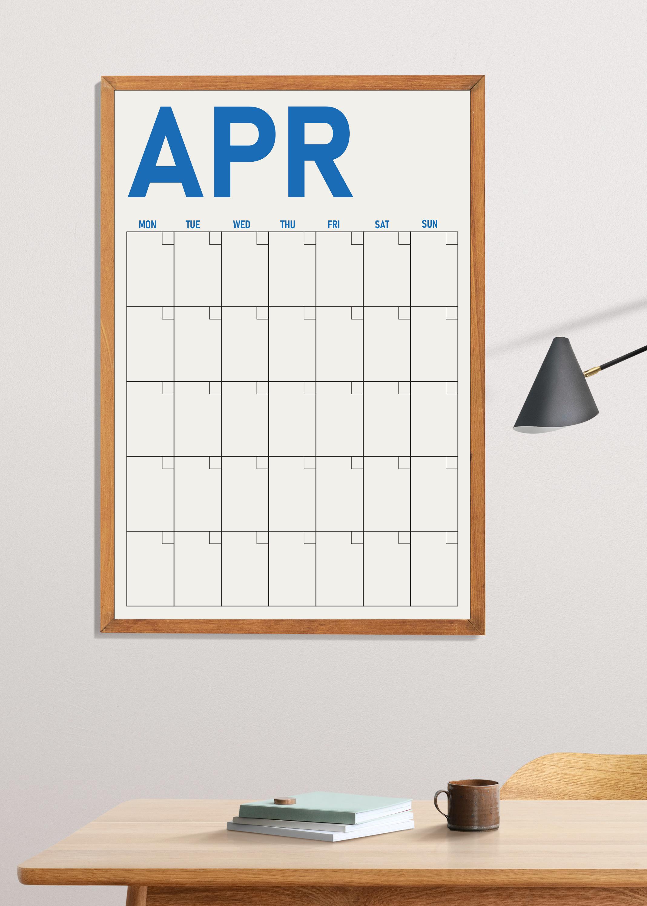 Large Monthly Wall Calendar Printable Bright, Pastel Wall Planner 2025 ...