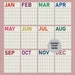 Large Monthly Wall Calendar Printable Bright, Pastel Wall Planner 2025 ...