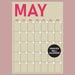 Large Monthly Wall Calendar Printable Bright, Pastel Wall Planner 2025 ...