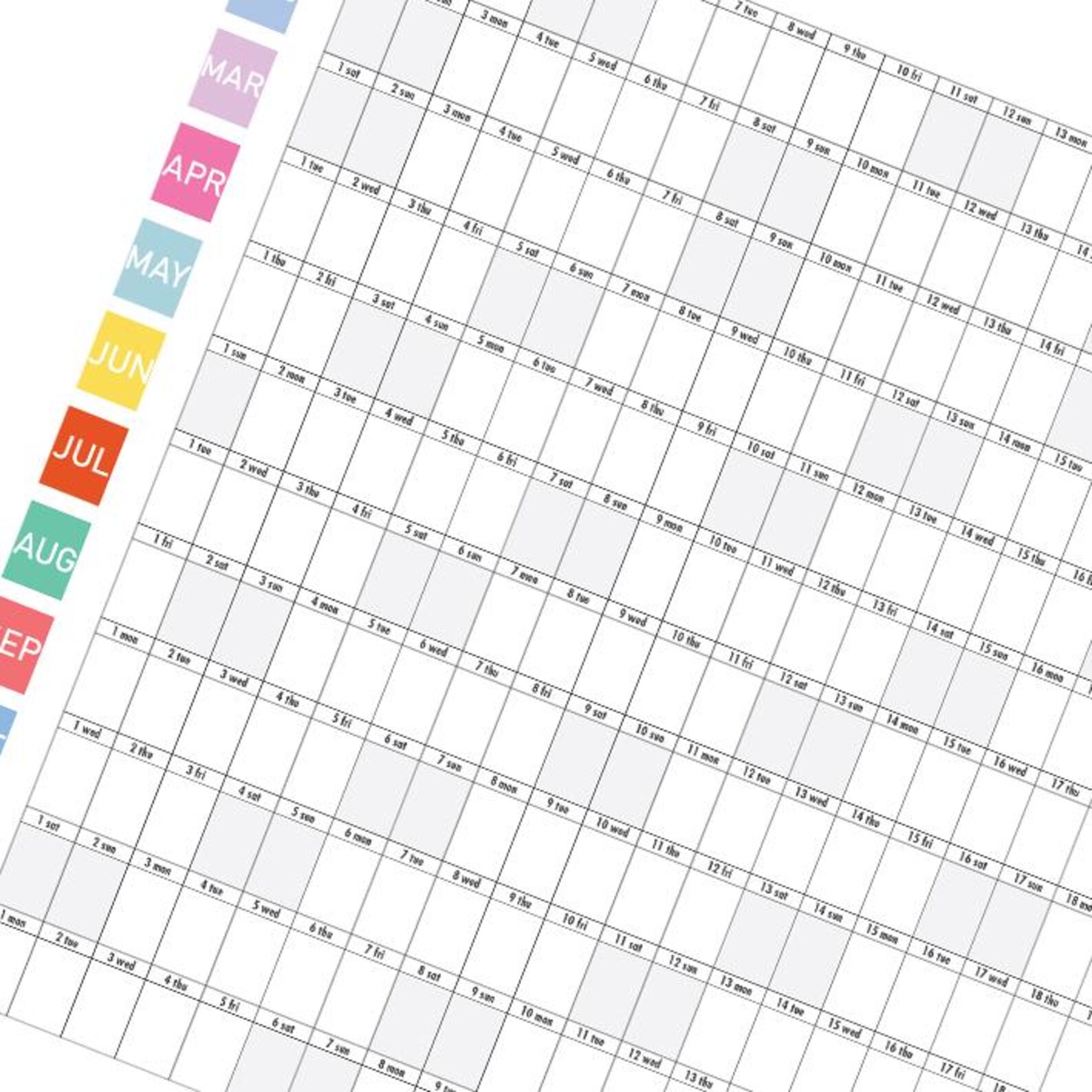 Wall Calendar 2025, Block Planner 2025, Minimalist Wall Planner ...