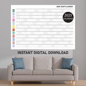 Wall Calendar 2025, Block Planner 2025, Minimalist Wall Planner ...