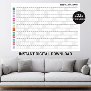 Wall Calendar 2025, Block Planner 2025, Minimalist Wall Planner ...