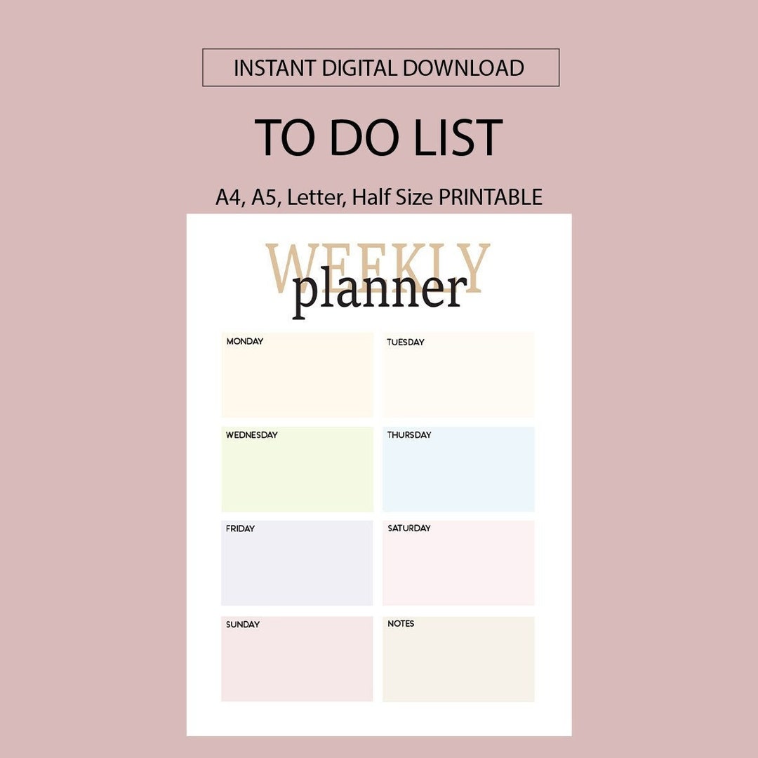 To Do List With Lists for Daily Tasks, Printable and Fillable Templates ...
