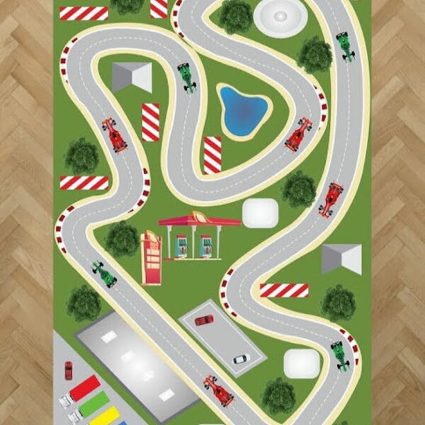 Race Track Rug - Etsy