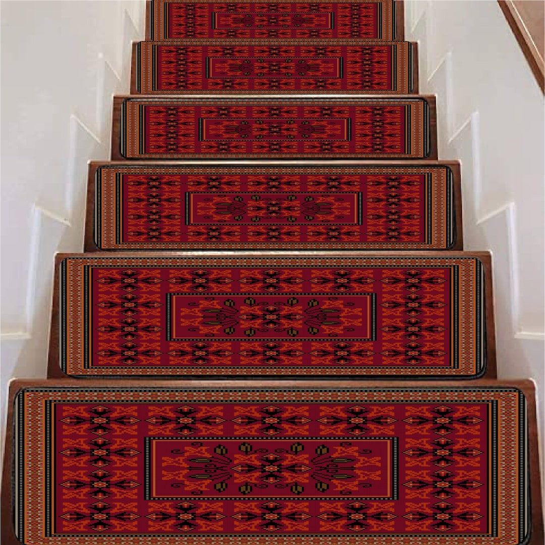 Gorgeous Pattern Stair Rug Stair Treads Carpet Non-slip - Etsy