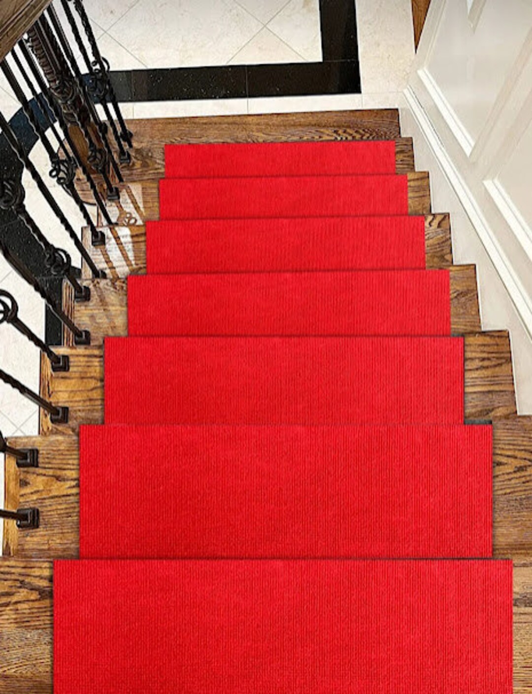 Red Stair Carpet, Stair Treads Runner, Anti-slip Carpet, Machine ...