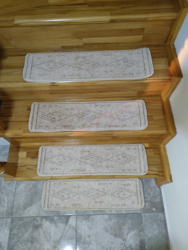 Stair Tread Set-boho Pattern Stair Runner Stair Treads Soft - Etsy