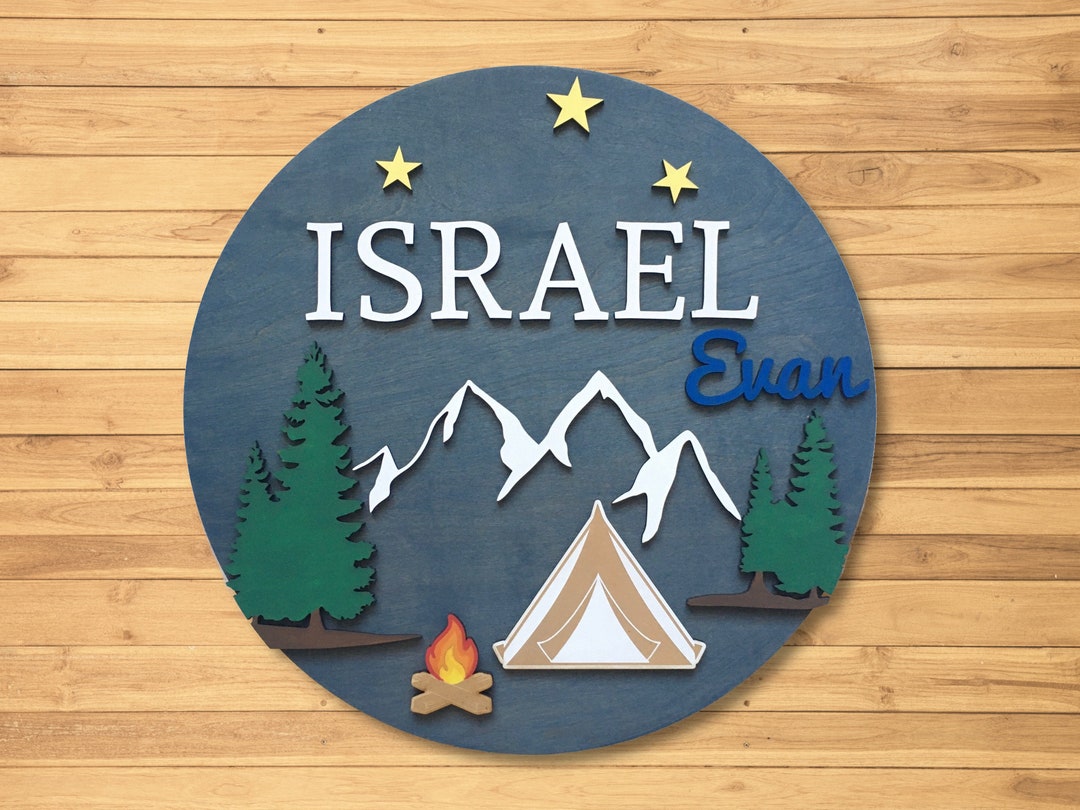 Camping Themed Name Sign for Nursery or Baby or Kids Bedroom - Etsy
