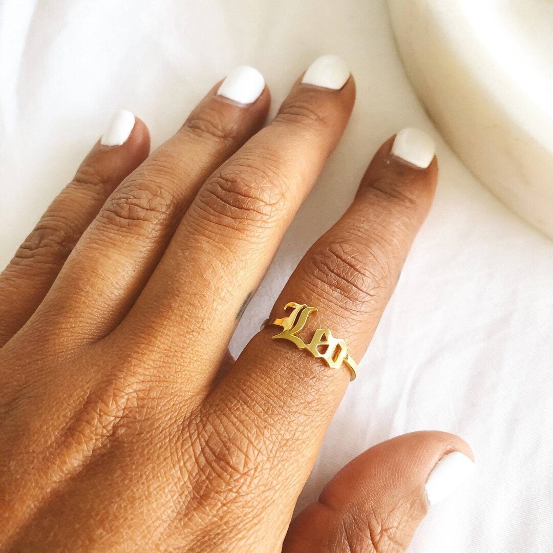 Zodiac Ring Star Sign Ring Zodiac Sign Libra Ring - Etsy