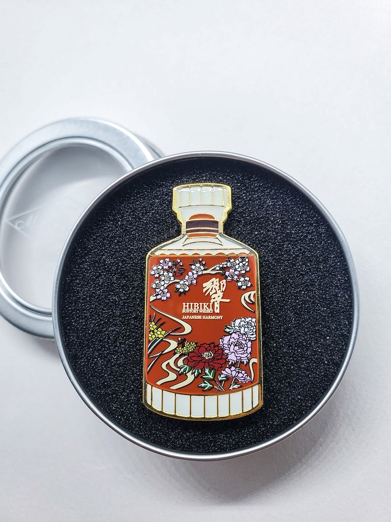 Japanese Whisky Enamel Pin // Whiskey Pins // Cherry Blossoms // Whisky ...