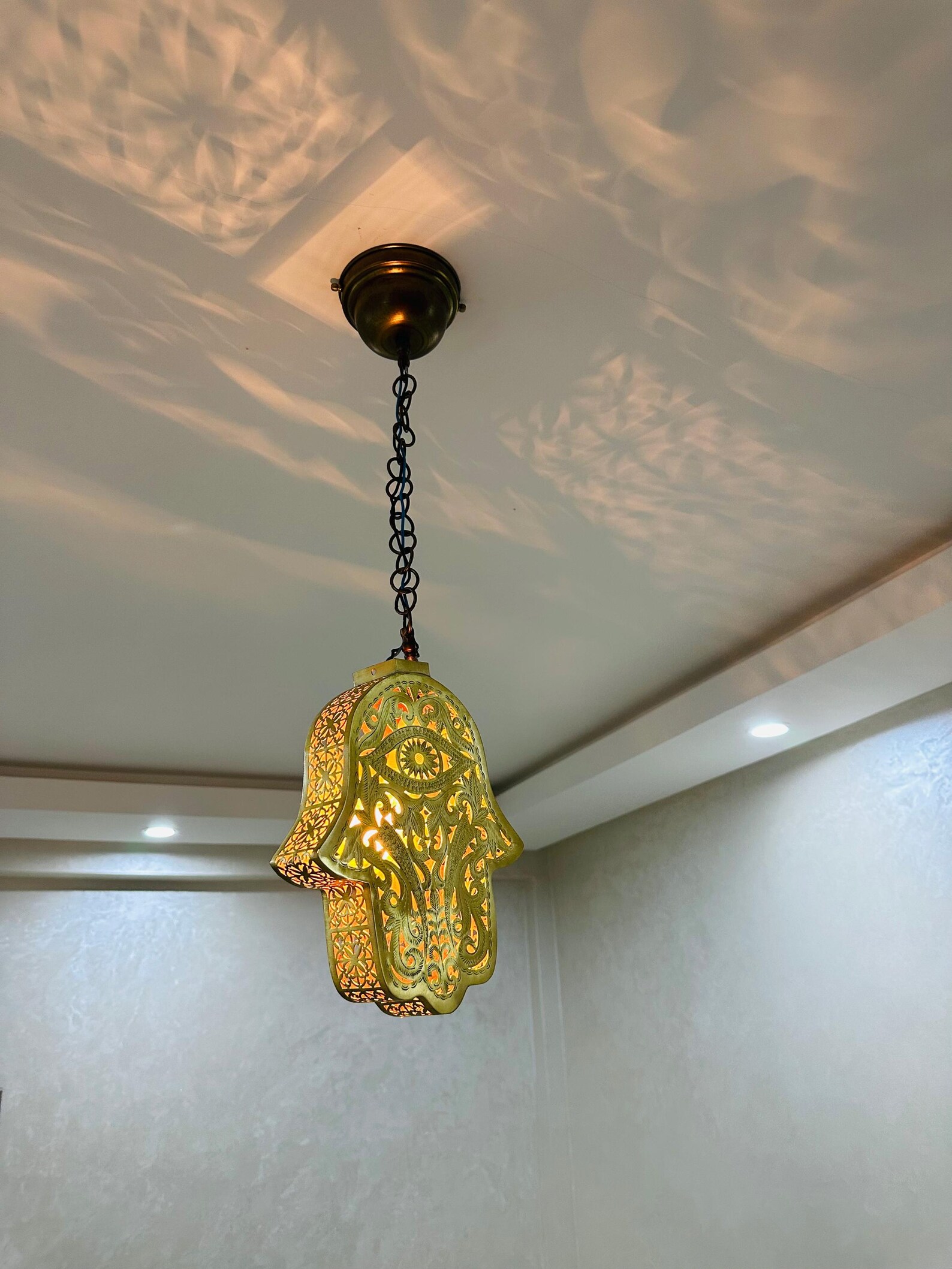 KHMISA Moroccan Copper Pendant Light Handcrafted Ceiling Lamp Moroccan ...