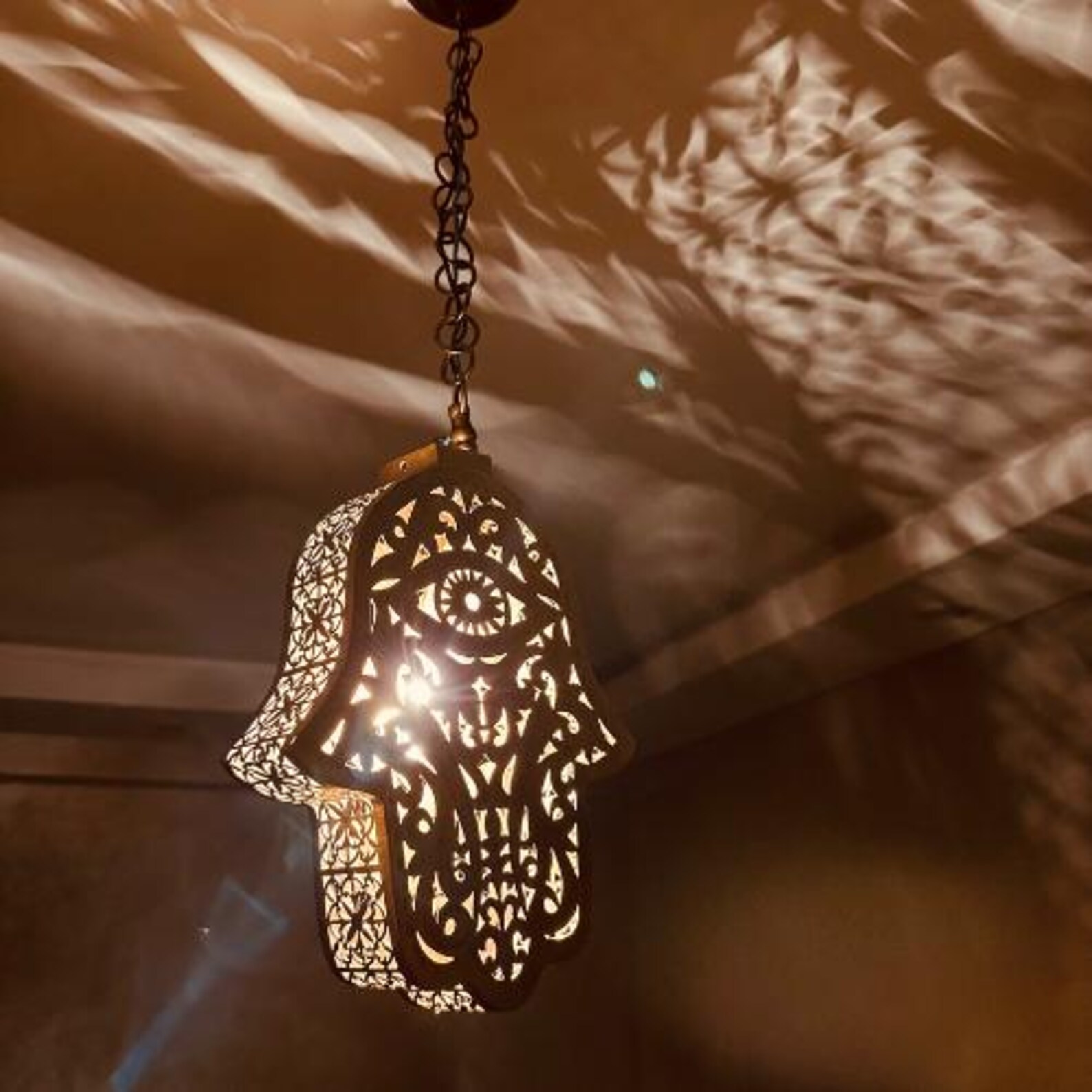 KHMISA Moroccan Copper Pendant Light Handcrafted Ceiling Lamp Moroccan ...