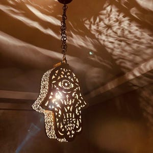 KHMISA Moroccan Copper Pendant Light Handcrafted Ceiling Lamp Moroccan ...
