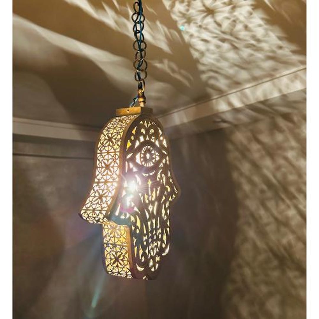KHMISA Moroccan Copper Pendant Light Handcrafted Ceiling Lamp Moroccan ...