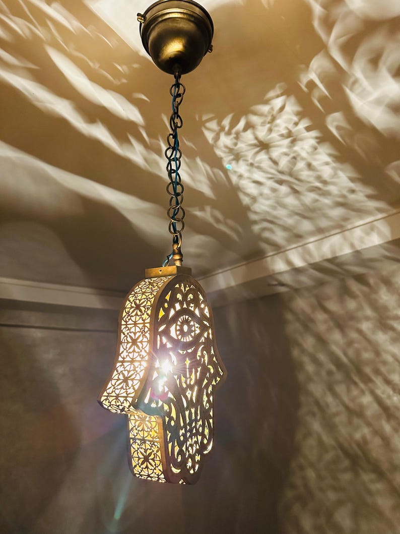 KHMISA Moroccan Copper Pendant Light Handcrafted Ceiling Lamp Moroccan ...
