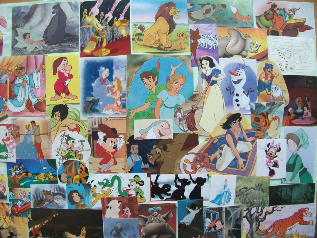 Vintage Disney Characters Paper Offcuts and Fussy Cuts - Etsy