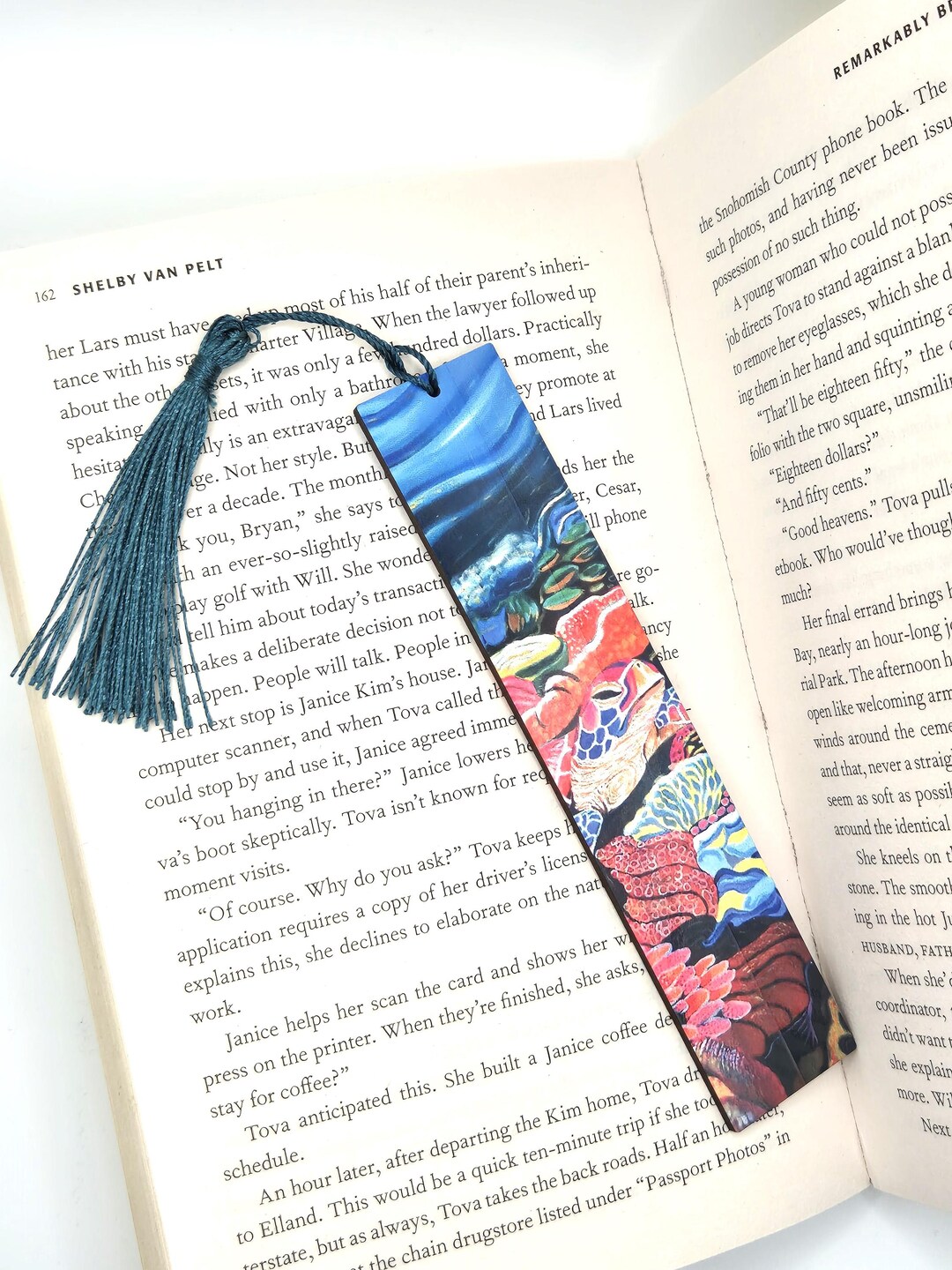 Ocean-inspired Art Sea Turtle Bookmark - Marine Life Gift for Sea ...