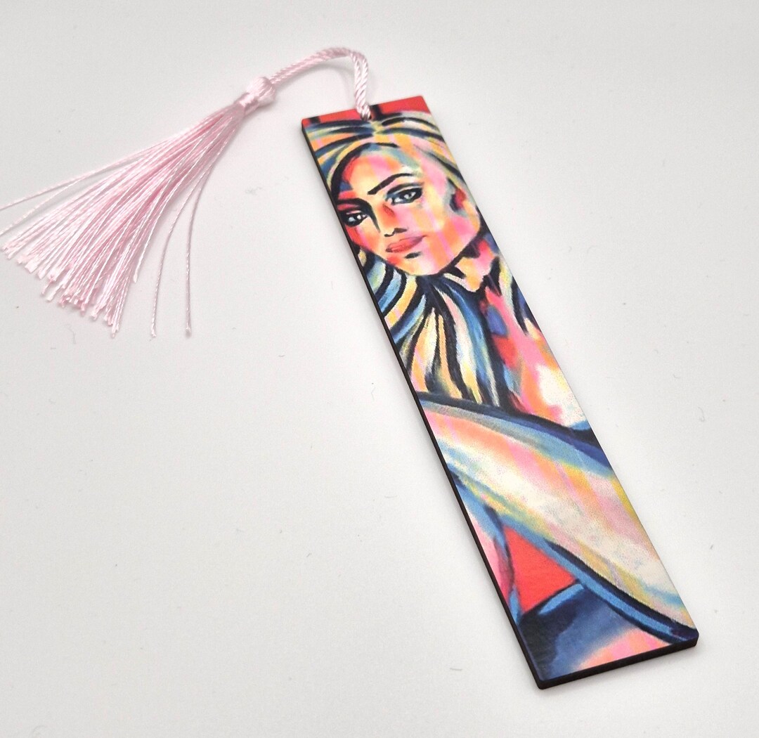 Raspberry Dream Long Bookmark, Art Bookmark, Abstract Painting Print ...