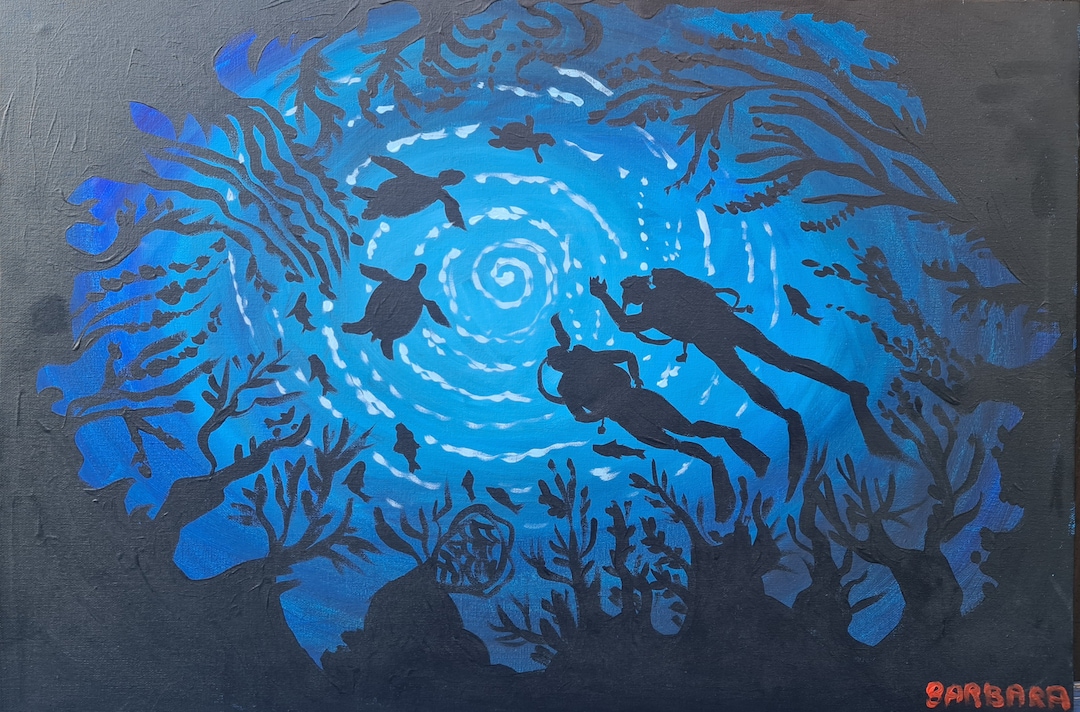 Deep Sea Original Painting - Etsy