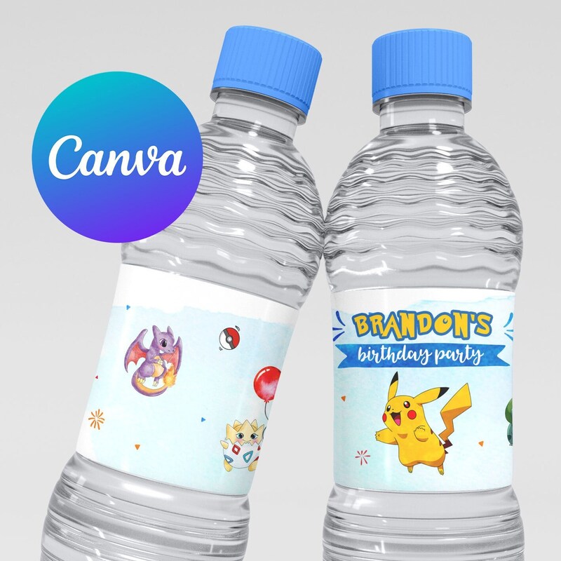 Pikachu Water Bottles - Etsy