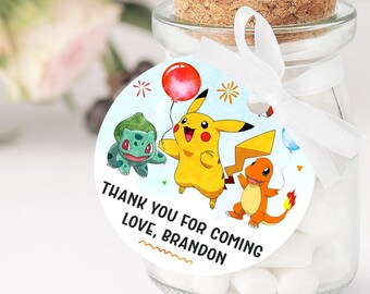 Pikachu Thank You Tags - Etsy