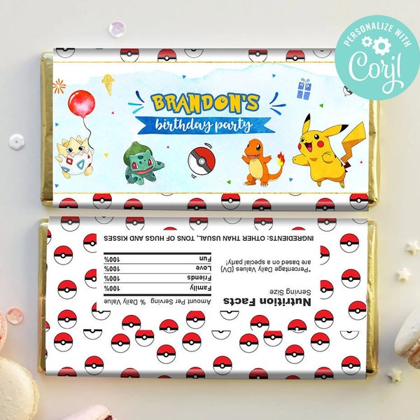 Hershey Bar Template Editable - Etsy