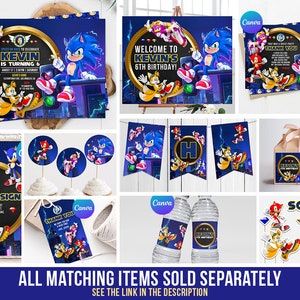 Sonic the Hedgehog Birthday Welcome Sign Boy Super Sonic Party ...