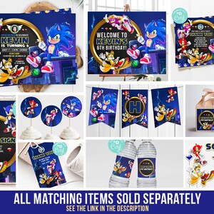 Sonic the Hedgehog Birthday Photo Booth Decor Boy Super Sonic Party ...