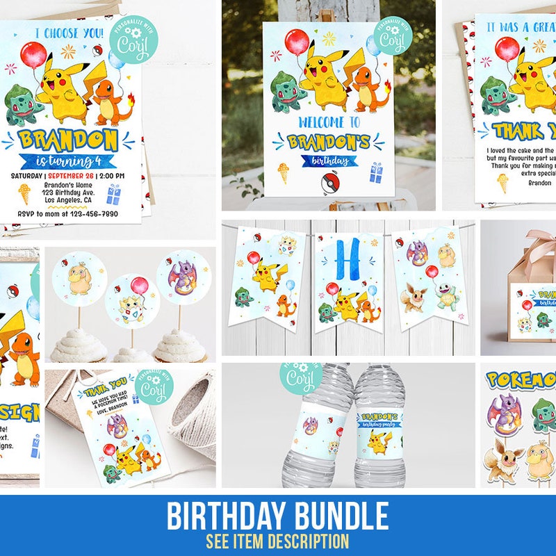 Pikachu Birthday Party Decorations - Etsy