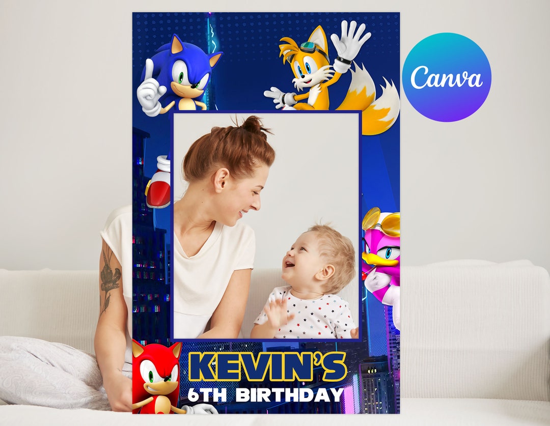 Sonic the Hedgehog Birthday Photo Booth Decor Boy Super Sonic Party ...