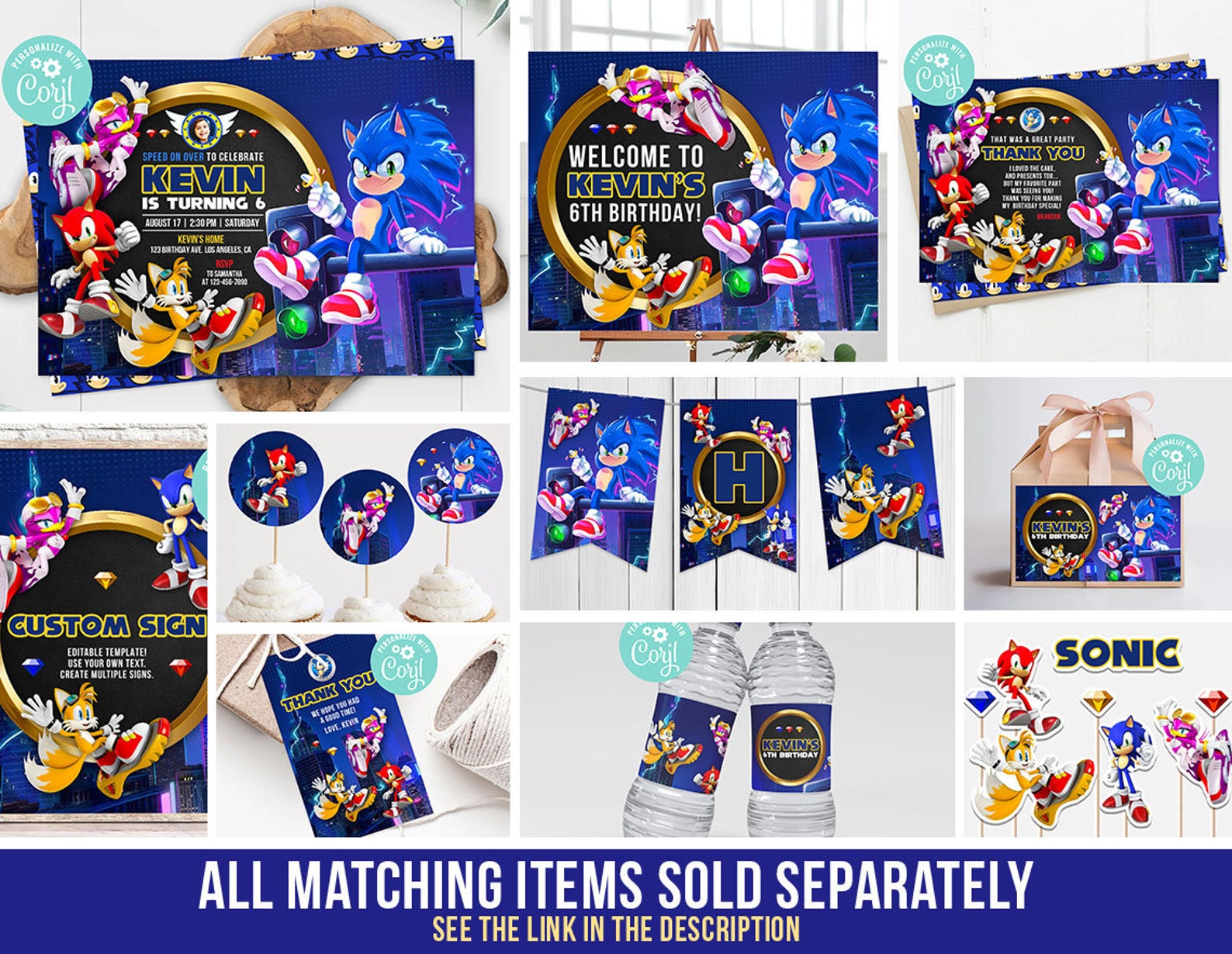 Sonic the Hedgehog Birthday Popcorn Bag Boy Super Sonic - Etsy