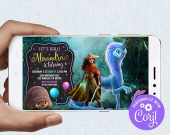 Raya and the Last Dragon Invitation Raya Invitation Raya and the Last ...