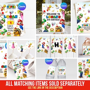 Super Mario Birthday Welcome Sign Boy Mario Bros Birthday Party ...