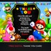 Super Mario Birthday Invitation Boy Instant Download Thank You Card ...