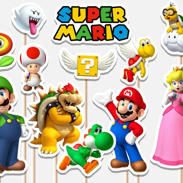 Mario Bros Cutouts - Etsy