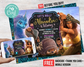 Raya and the Last Dragon Thank You Card Raya and the Last Dragon ...