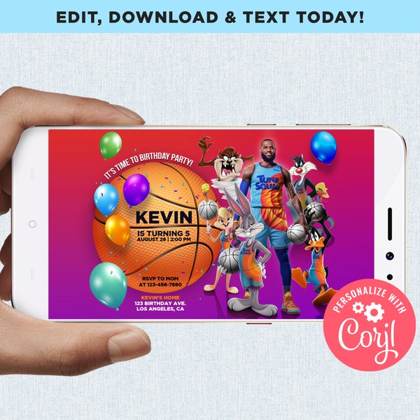 Space Jam 2 Invitation - Etsy