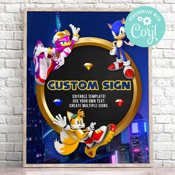 Sonic the Hedgehog Birthday Yard Sign - Etsy