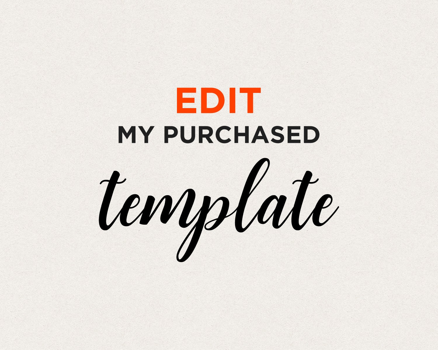 Editable Template Edit Service - Customize My Template (PDF or Canva ...