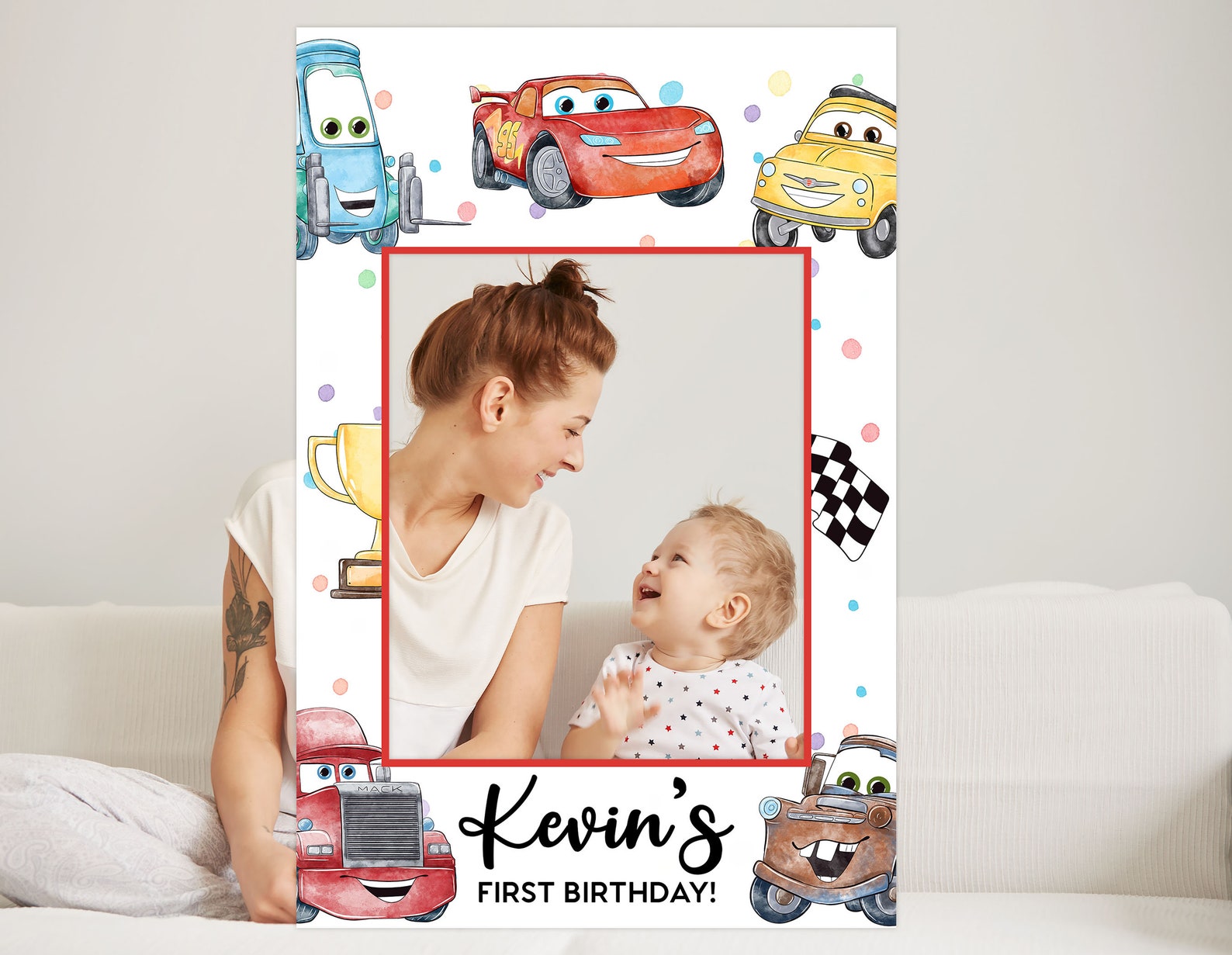 Cars Birthday Photo Booth Decor Boy Lighting Mcqueen Race Car - Etsy