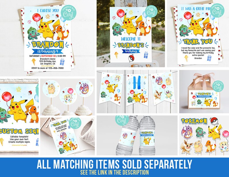 Pikachu Birthday Capri Sun Labels Boy Pokemon Game Party - Etsy