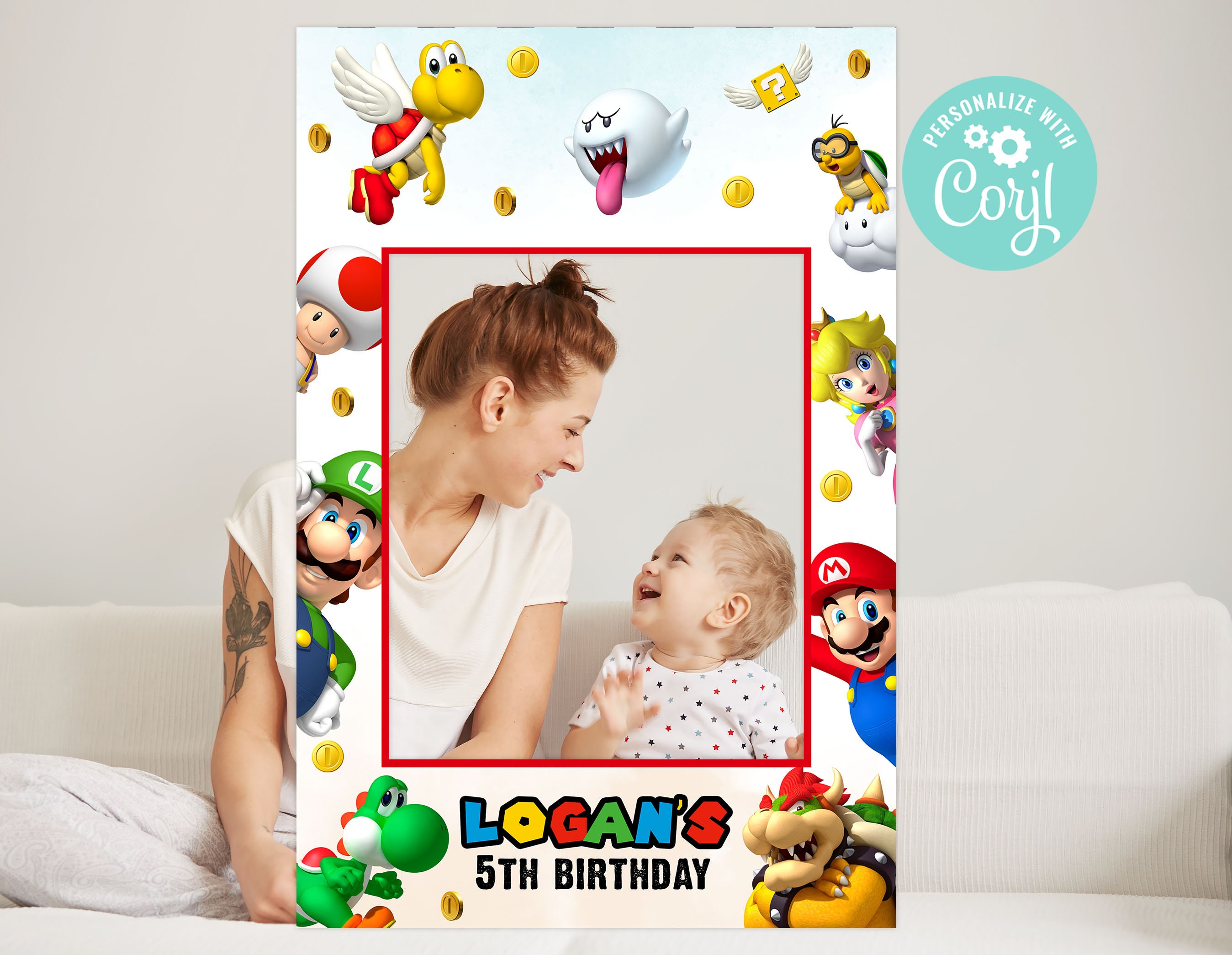 Super Mario Birthday Photo Booth Decor Boy Mario Bros Birthday - Etsy ...